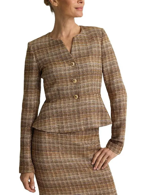 St. John Artisanal Weave Jacket - Copper Multi