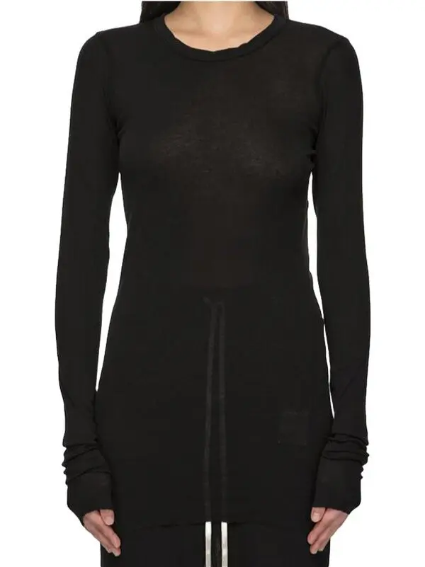 Rick Owens Ruched Long-sleeve Top - Black