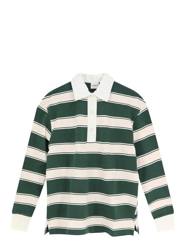 Closed Striped Rugby Sweater - Multi-color