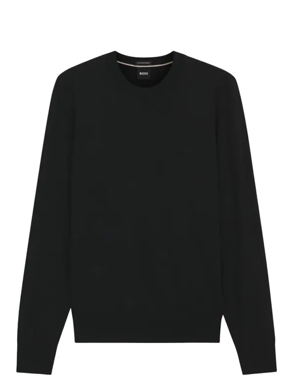Hugo Boss Long-sleeved Wool Sweater - Black