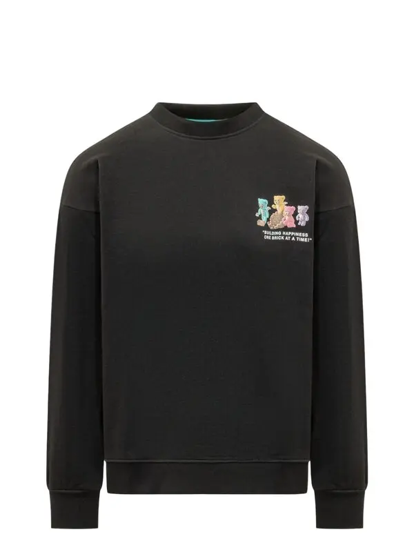 BARROW Brick Logo Print Sweatshirt - Black