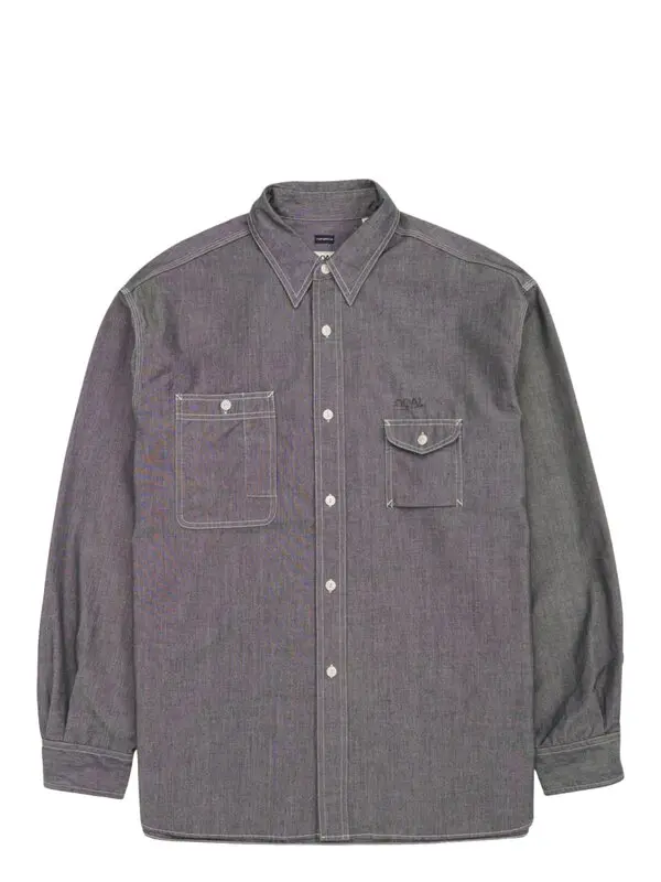 Nanamica Long-sleeved Denim Shirt - Light Gray
