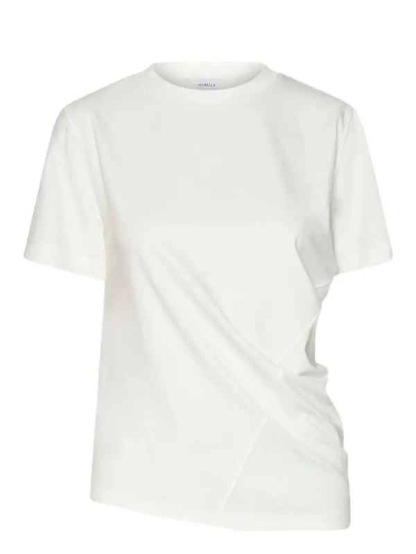Marella Asymmetrical Hem T-shirt - White