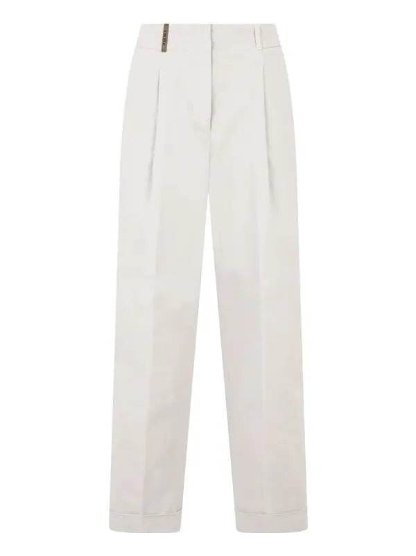 Peserico Pleated Trousers - White