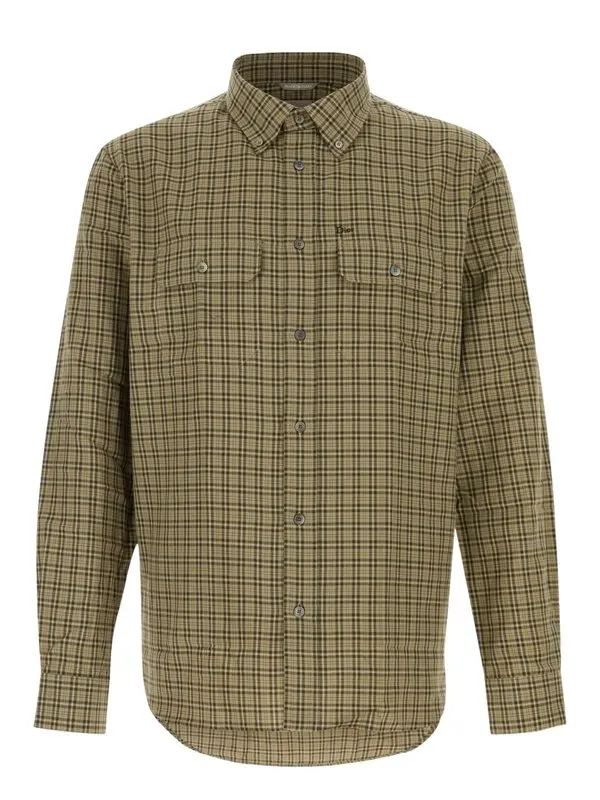 Dior Checked Long-sleeved Shirt - Beige