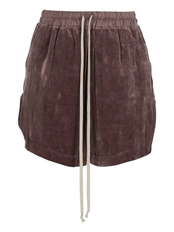 Rick Owens Shorts In Viscosa - Purple