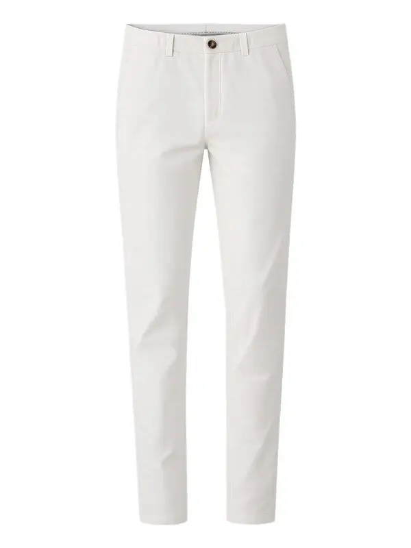 Brunello Cucinelli Cotton Trousers Made In Italy - White