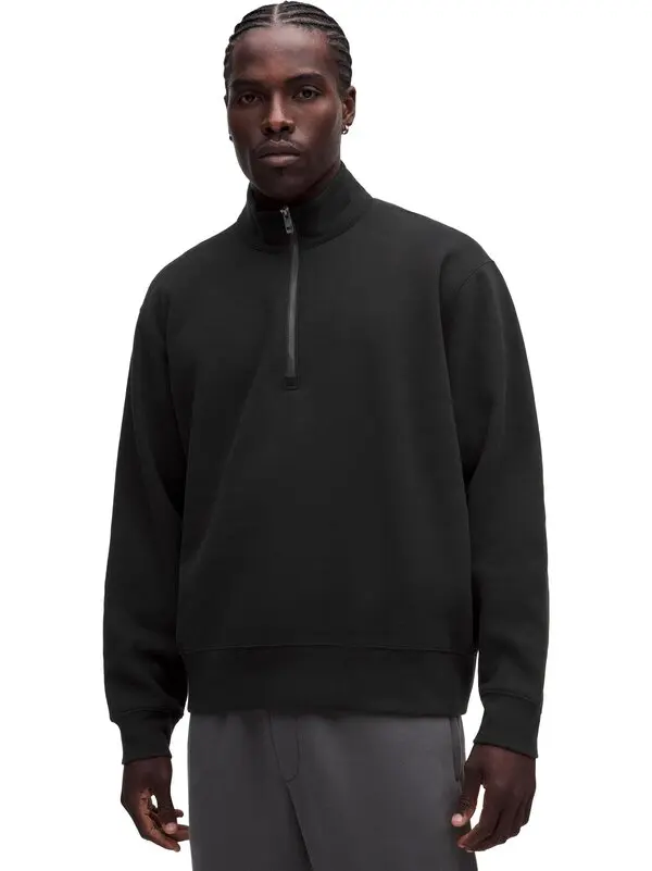 Lululemon Steady State Superloft Half Zip Sweatshirt - Black