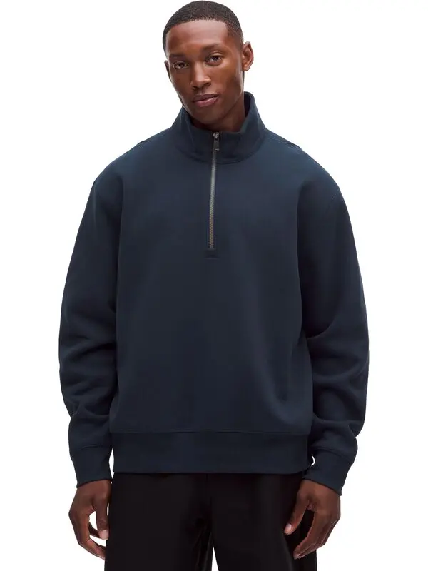 Lululemon Steady State Superloft Half Zip Sweatshirt - True Navy