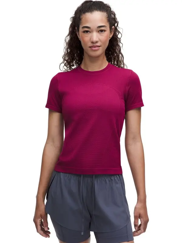Lululemon Super Swiftly Short-sleeve Shirt - Raspberry Rave