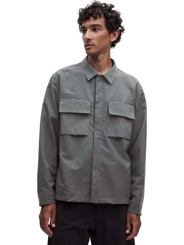 Lululemon Ultralight Wovenair Long-sleeve Shirt - Onyx Grey