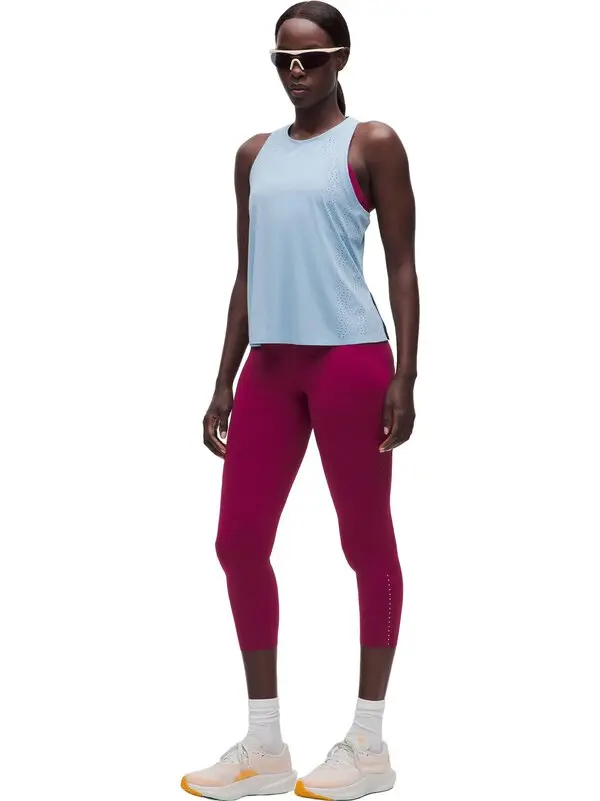 Lululemon Fast And Free 6-pocket High-rise Crop 23 - Raspberry Rave