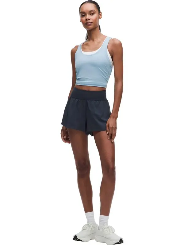 Lululemon Fast And Free Mid-rise Split Short 3 - True Navy