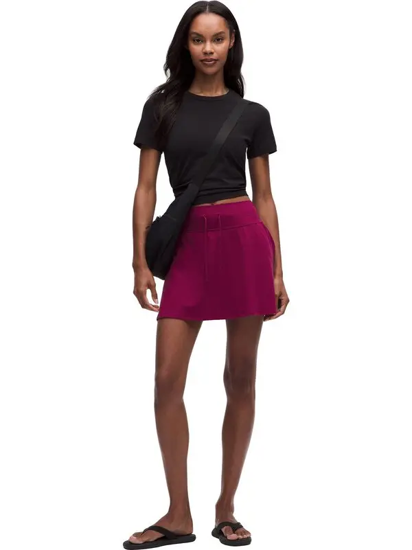 Lululemon Groove High-rise Mini Skirt With Shorts Liner - Raspberry Rave