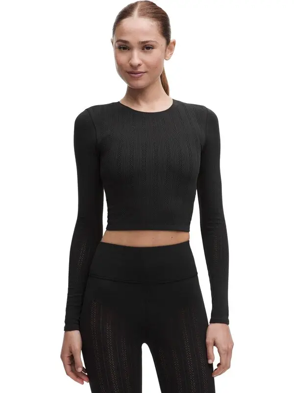 Lululemon Revealknit Pointelle Long-sleeve Shirt - Black