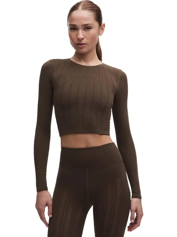 Lululemon Revealknit Pointelle Long-sleeve Shirt - Walnut Crunch
