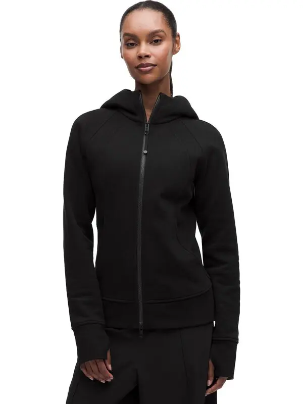 Lululemon Scuba Evolve Classic Full-zip Hoodie In Superloft Light Fabric - Black