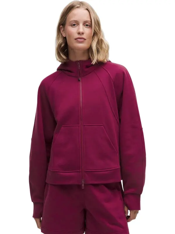 Lululemon Scuba Evolve Full-zip Hoodie - Raspberry Rave/raspberry Rave