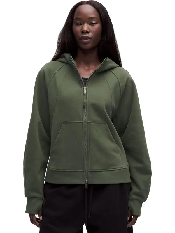 Lululemon Scuba Evolve Full-zip Hoodie With Superloft Light Fabric And Ribbed Paneling - Sassy Sage