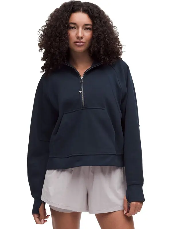 Lululemon Scuba Evolve Oversized Half-zip Hoodie - True Navy