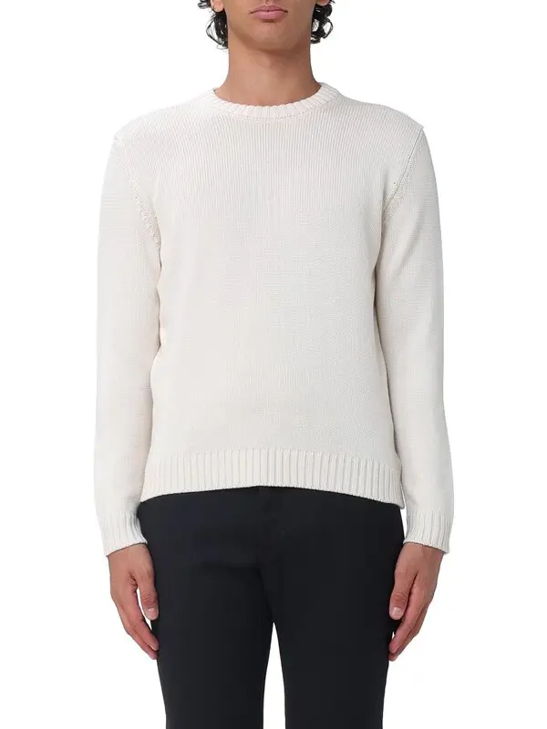ZANONE Slim Fit Crewneck Jumper In Pure Virgin Wool - Milk