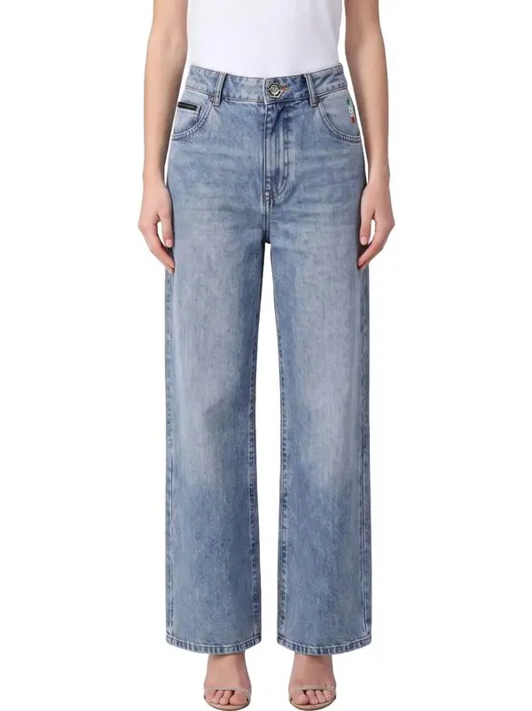 Philipp Plein High-waisted Straight Leg Jeans - Denim