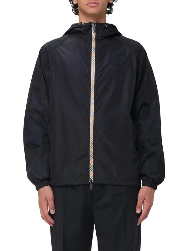 Burberry Hooded Zip-up Jacket - Black