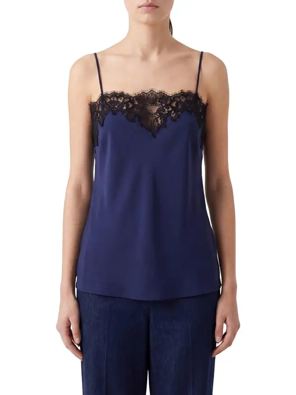 Stella McCartney Lace Trim Camisole - Navy