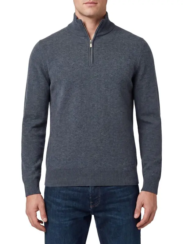 Brunello Cucinelli Slim Fit Half-zip Cashmere Turtleneck - Blue 2