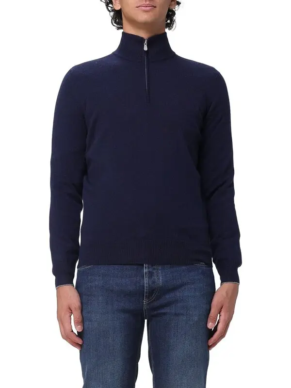 Brunello Cucinelli Slim Fit Half-zip Cashmere Turtleneck - Blue