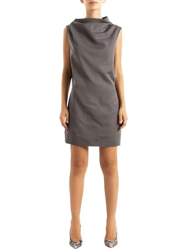 Khaite Sleeveless High Neck Dress - Brown
