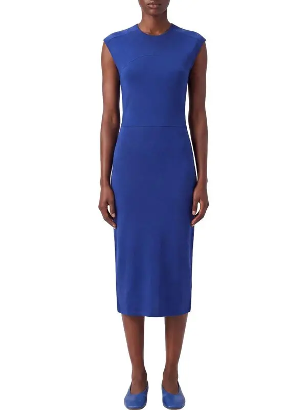 JIL SANDER Midi Dress With Open Back Detail - Blue