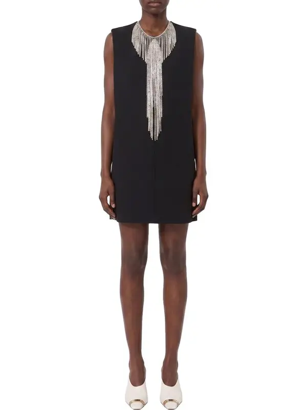 Sportmax Embellished Sleeveless Dress - Black