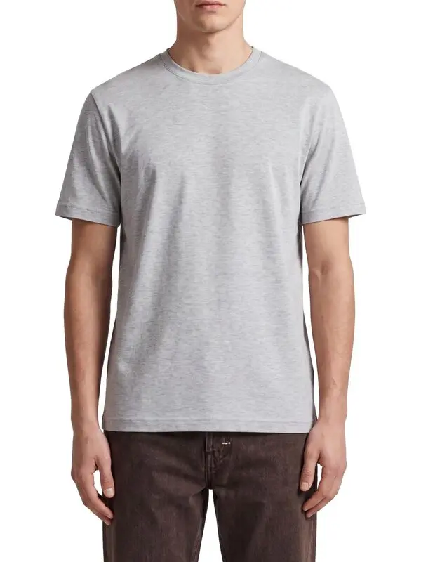 Eleventy Basic Design Short-sleeve Cotton Crew-neck T-shirt - Grey