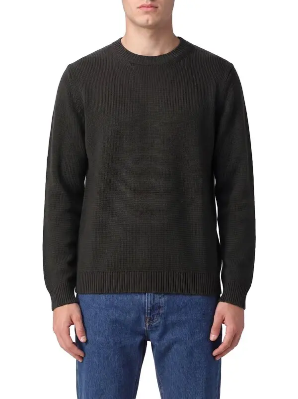 ROBERTO COLLINA Crewneck Long-sleeved Jumper In Fine Merino Wool - Green