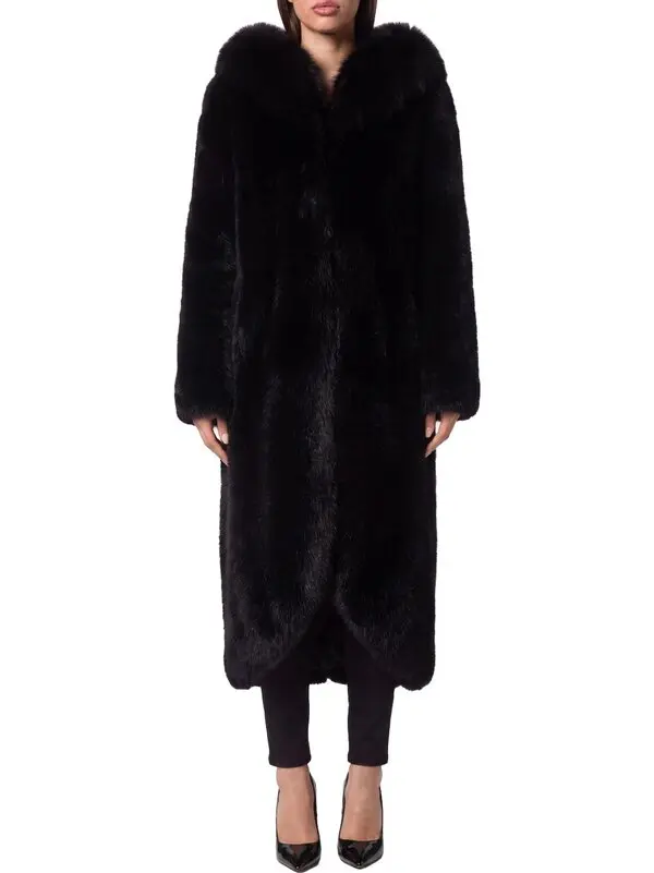Philipp Plein Fur Coat - Black