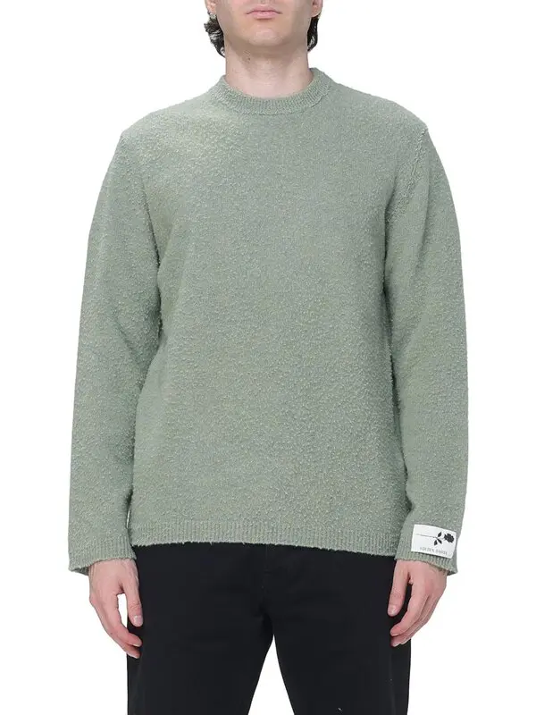 GOLDEN GOOSE Pure Virgin Wool Crewneck Jumper With Ribbed Trims - Green