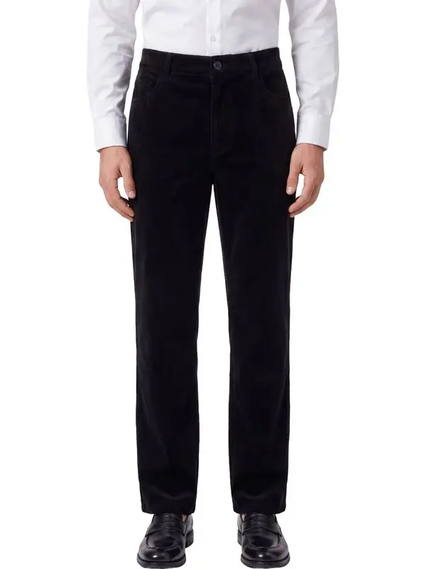JIL SANDER Wide-leg Cotton Corduroy Trousers - Black