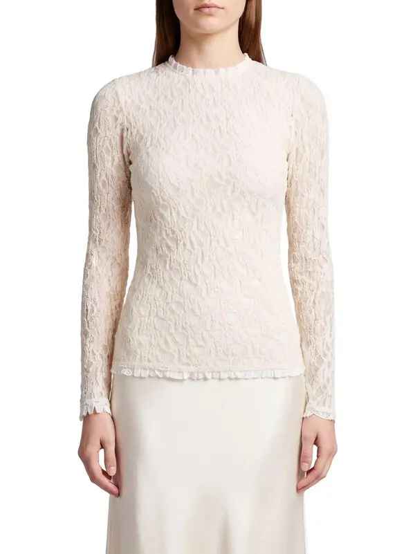 Isabel Marant Étoile Slim Fit Long-sleeved Lace Top - White