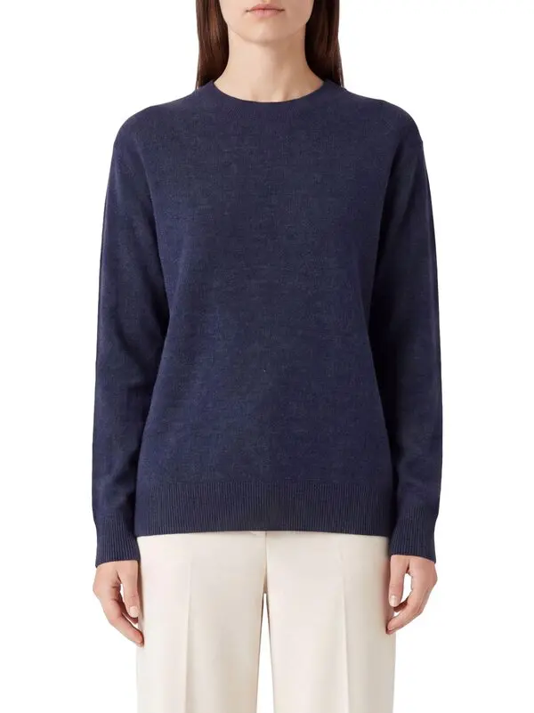 PAROSH P.a.r.o.s.h. Cashmere Crewneck Jumper With Dropped Shoulders - Grey