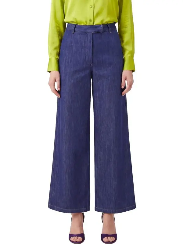 Dries Van Noten Wide-leg Denim Trousers - Blue