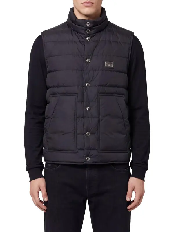 Dolce & Gabbana Water-repellent Padded Nylon Waistcoat - Black