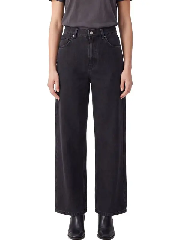 Marni High-waisted Wide-leg Jeans In Cotton Denim - Black