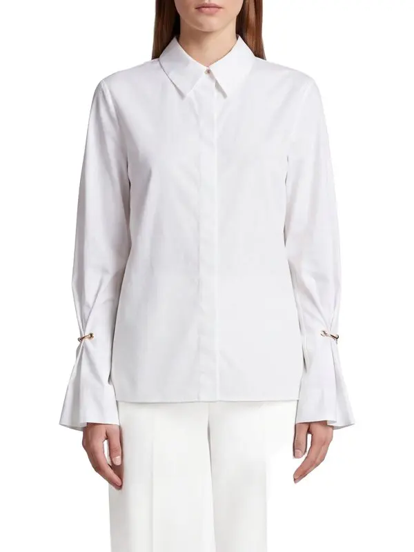 Erika Cavallini Shirt With Embellished Cuffs - White