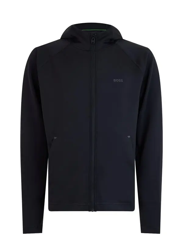 BOSS Hooded Zip-up Sweatshirt - Black