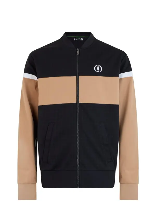BOSS Technical Zip Hoodie With High Collar - Black