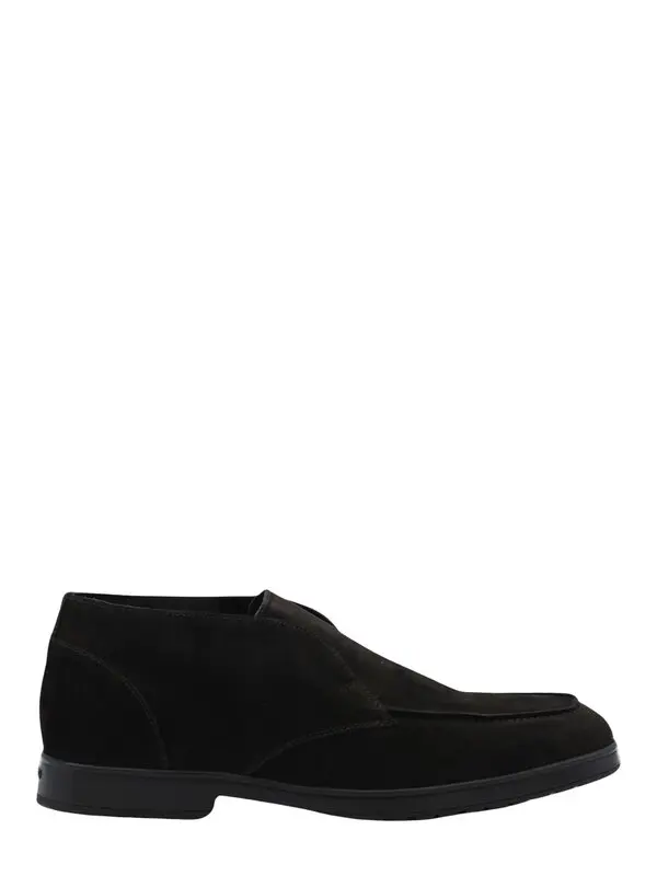 DOUCAL'S Suede Slip-on Ankle Boots - Brown