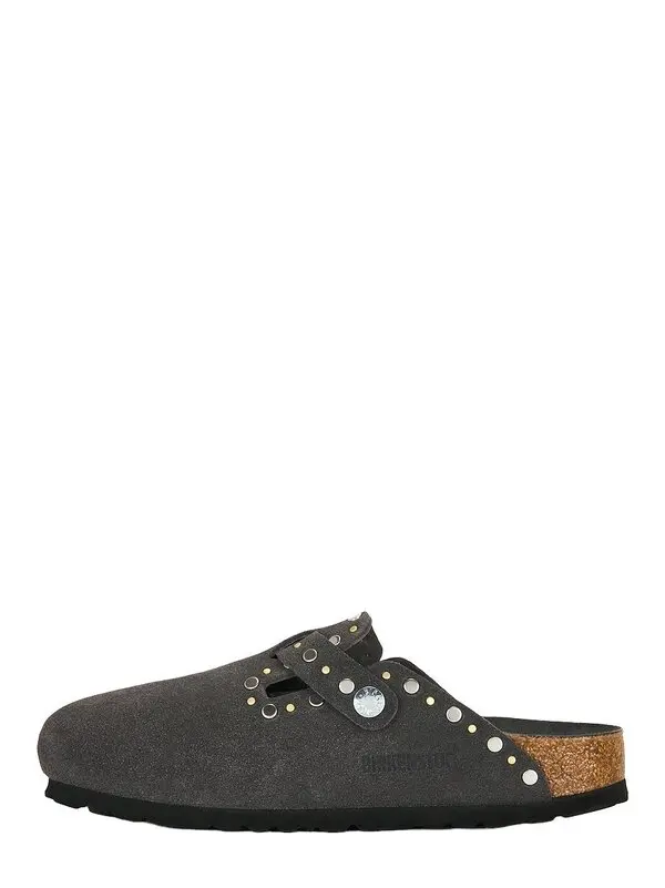 BIRKENSTOCK Boston Rivets Tonal Clog - Charcoal