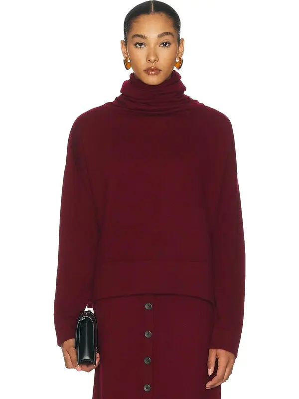 Altuzarra Lester Convertible Balaclava Sweater - Grenache