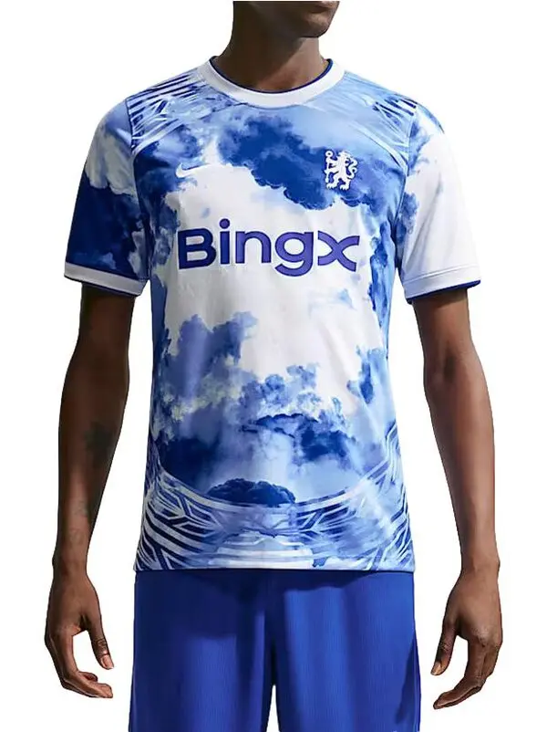 Nike X Chelsea Fc Dri-fit Pre-match Top - White/bright Blue